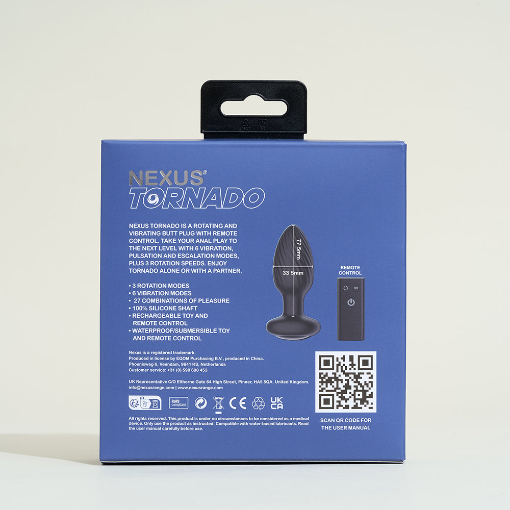 Nexus Tornado: Remote control plug with rotating and vibrating movement